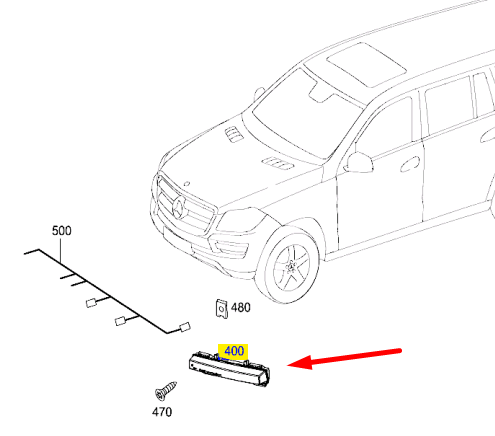 MERCEDES-BENZ GL-KLASSE X166 DRL-Licht vorne links A0999068101 Neu ...