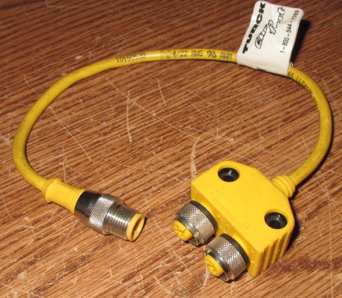 TURCK VB2-RS 4.43T-0.3/2FKM 4 MOLDED CORDSET TWIN JUNCTION SPLITTER ...