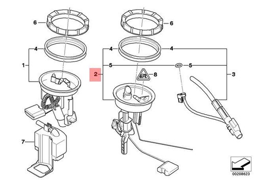 Genuine BMW E46 Cabrio Compact Fuel Tank Sending Unit Left OEM ...