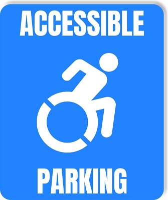 Handicapped Parking Accessible fast chair metal outdoor sign PARKING ...