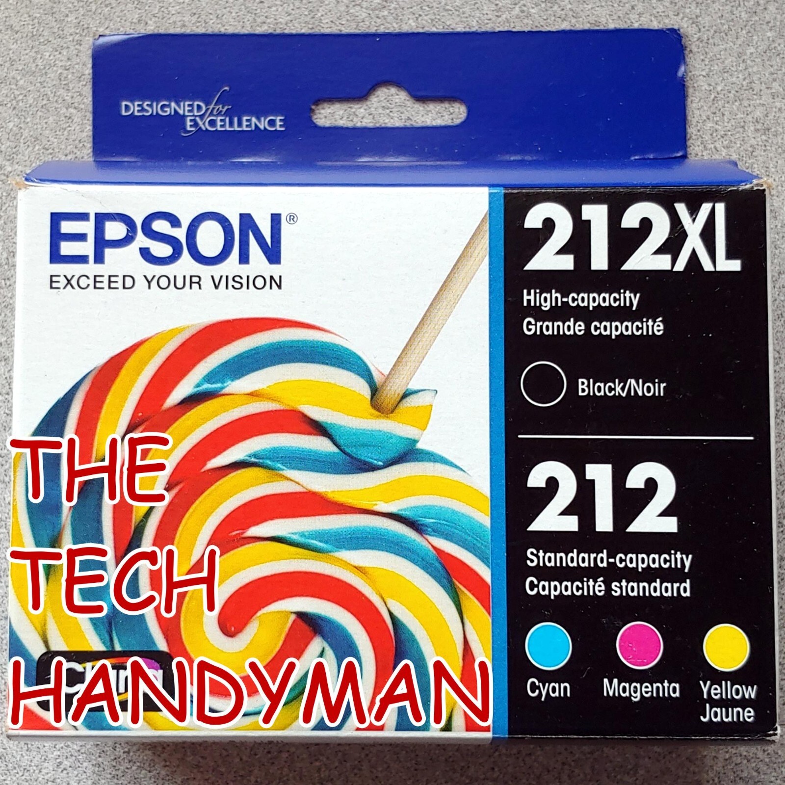 4-PACK EPSON GENUINE 212XL BLACK & 212 COLOR INK (RETAIL BOX) WORKFORCE ...