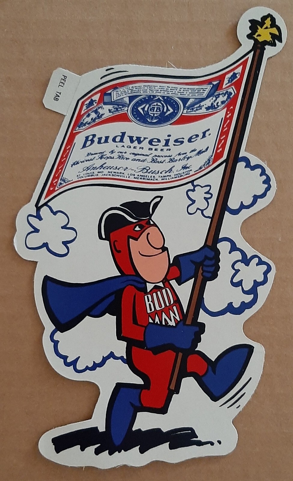 1976 Anheuser-Busch Bud Man Bicentennial Advertising Stickers (6) | eBay