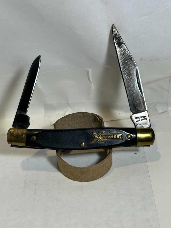 Schrade USA 240TX Blued Finish X Timer Pocket Knife USED | eBay