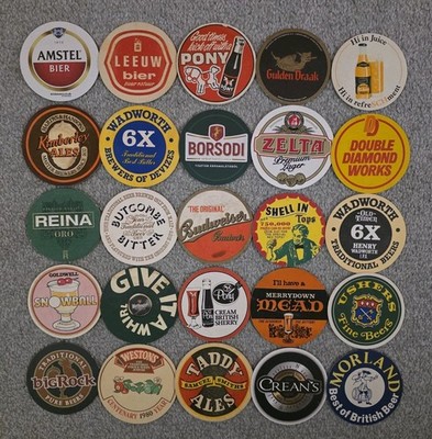 x 25 Vintage Beer Mats Job Lot Bundle 70's 80's 90's Various | eBay UK