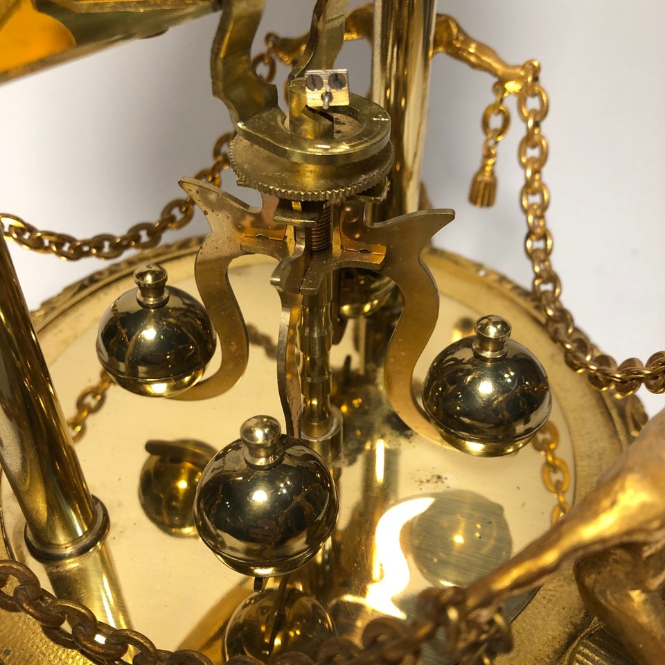 400 ANNIVERSARY CLOCK KERN Germany ROCOCO BRASS Glass (For Parts) | eBay