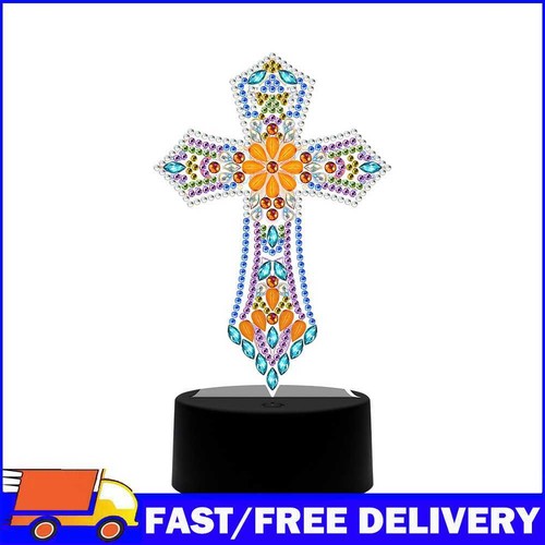 DIY Special Shaped Diamond Painting Cross LED Light Cross Stitch ...