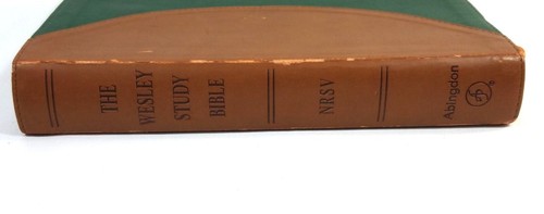 The Wesley Study Bible NRSV Green Brown Faux Leather Abingdon 2009 ...