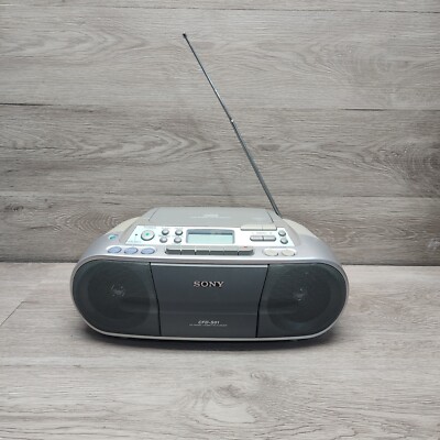 MINT SONY CFD-S01 CD Player Digital AM/FM Radio Cassette-Recorder Mega ...