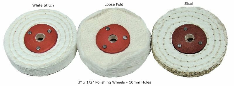 Bench Grinder Metal Polishing Kit 4" x ½" Mops + Drill Use Kit 3" x ½ ...