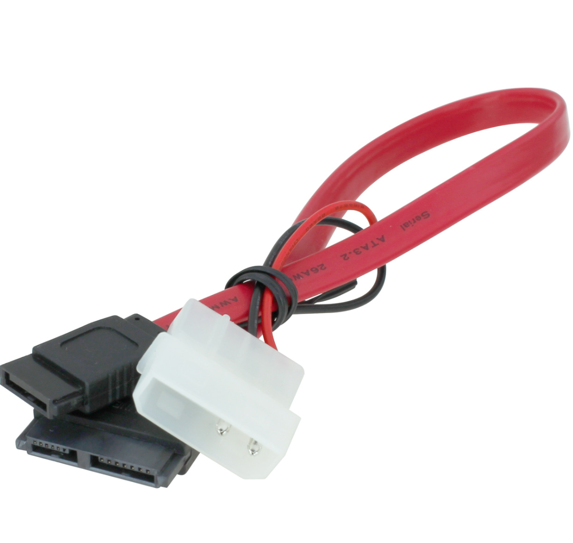 12 inch 13 Pin Slimline SATA III to SATA III Data and Power Combo Cable ...