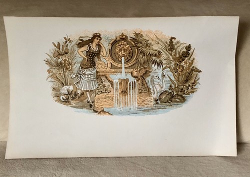 Antique Victorian Cigar Box Label Patriotic Girl Long Hair Lion ...