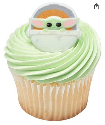 Star Wars The Mandalorian Grogu Baby Yoda Cake Cupcake Toppers - The ...