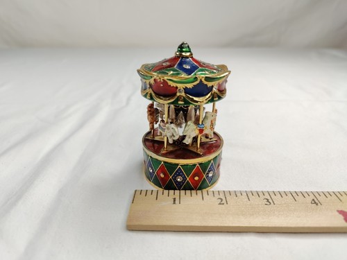 San Francisco Music Box Company Revolving Animal Carousel Toy Land Tune ...