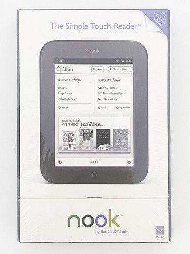 Barnes & Noble Nook Simple Touch Reader BNRV300 2GB Wi-Fi 6in eBook ...