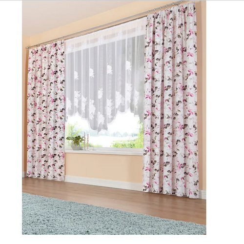 1 Bogenstore Gardine Vorhang Höhe 120cm br 300cm Store weiss fertig ...