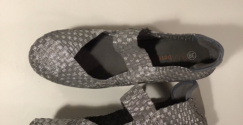 Bernie Mev. New York Lulia Silver Mary Jane Women's Silver Wedge Shoes ...