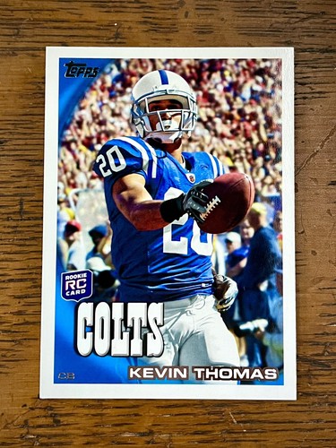 Kevin Thomas 2010 Topps Football RC #285 MINT Colts Rookie Jersey USC ...