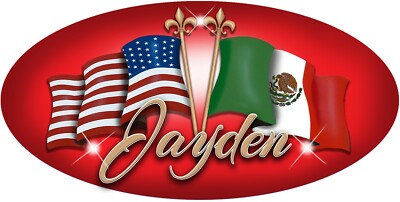 USA Mexico Unity Flags Large Vinyl Decal Sticker Outdoor Mexican ...