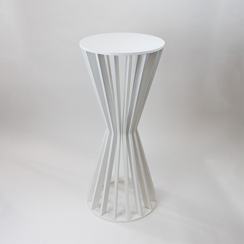 MDF Straight Hourglass Plinth - 80cm | Event Wedding Slatted Pedestal ...