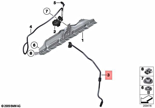 Genuine BMW E70N E71 E82 E88 E90N Turbocharger Vacuum Hose OEM ...