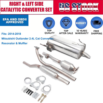 For 2014-2018 Mitsubishi Outlander 2.4L Cat Converter, Resonator ...