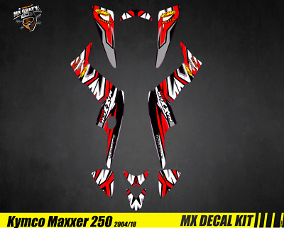 Kit Déco Quad pour / Atv Decal Kit for Kymco Maxxer / KRX 250 - Red ...