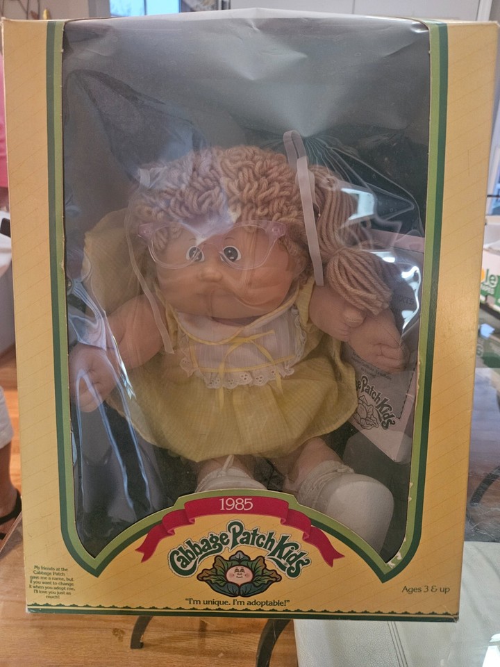 RARE Original 1985 Cabbage Patch Doll: Hannah Gail w/ glasses &BIRTH CERTIFICATE | eBay