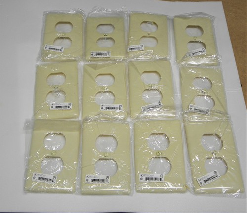 Hubbell NP81 Duplex Receptacle Cover Plate, Ivory, Lot of 12 | eBay