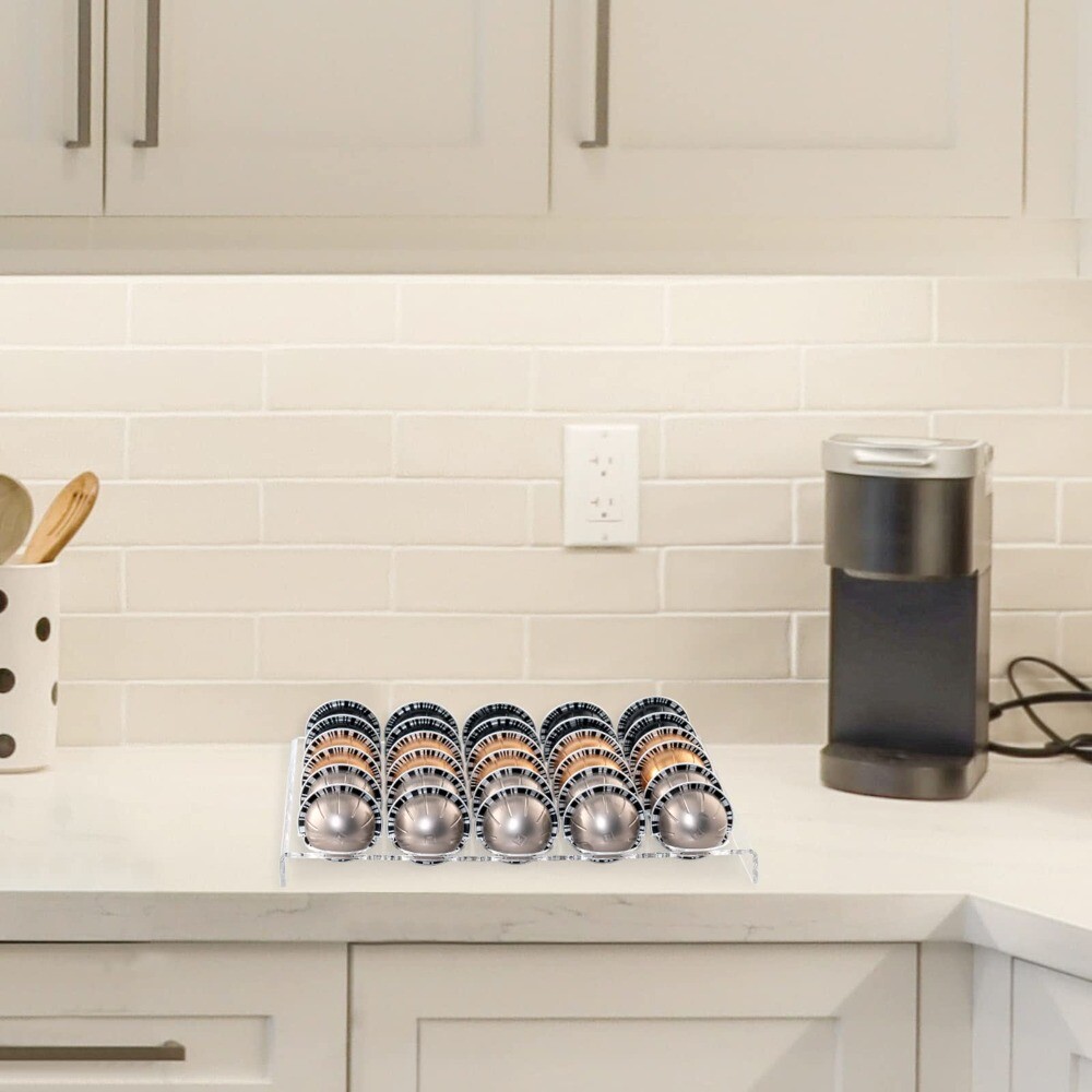 Holds 30 Pods Coffee Capsule Holder Acrylic Drawer Insert Organizer ...