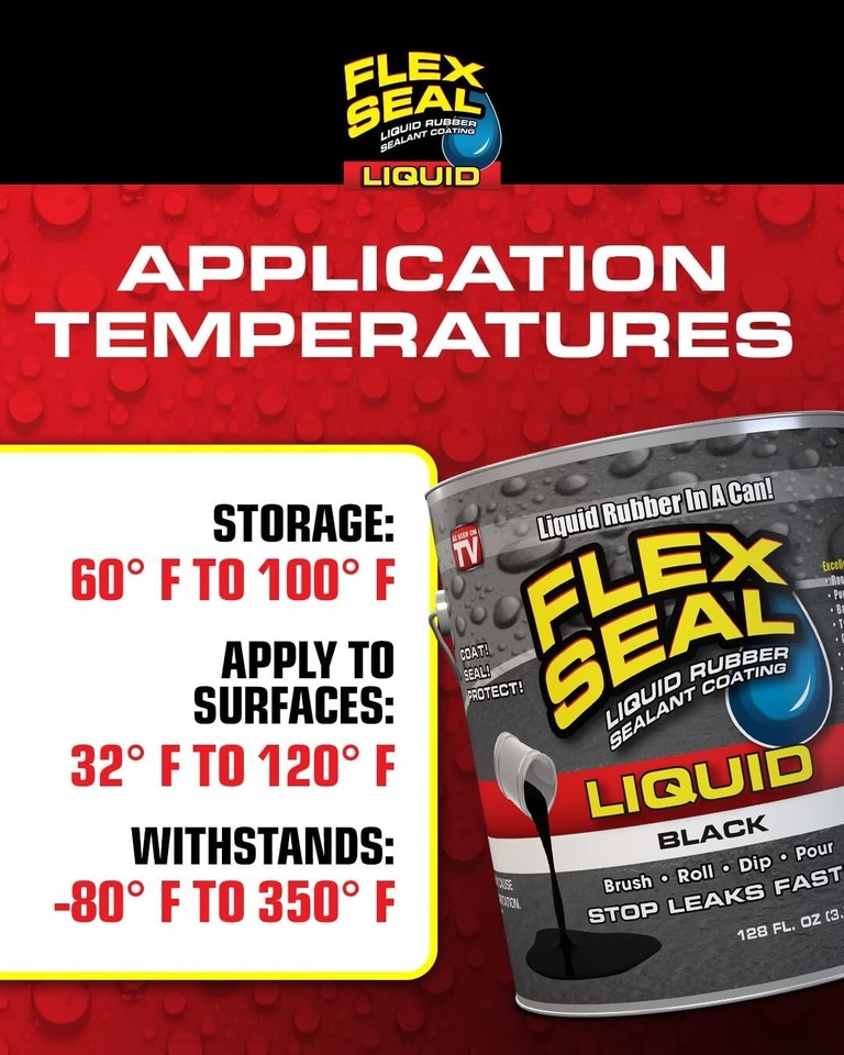 Flex Seal Liquid MAX, 2.5 Gallon, White, Liquid Rubber Coating Sealant ...