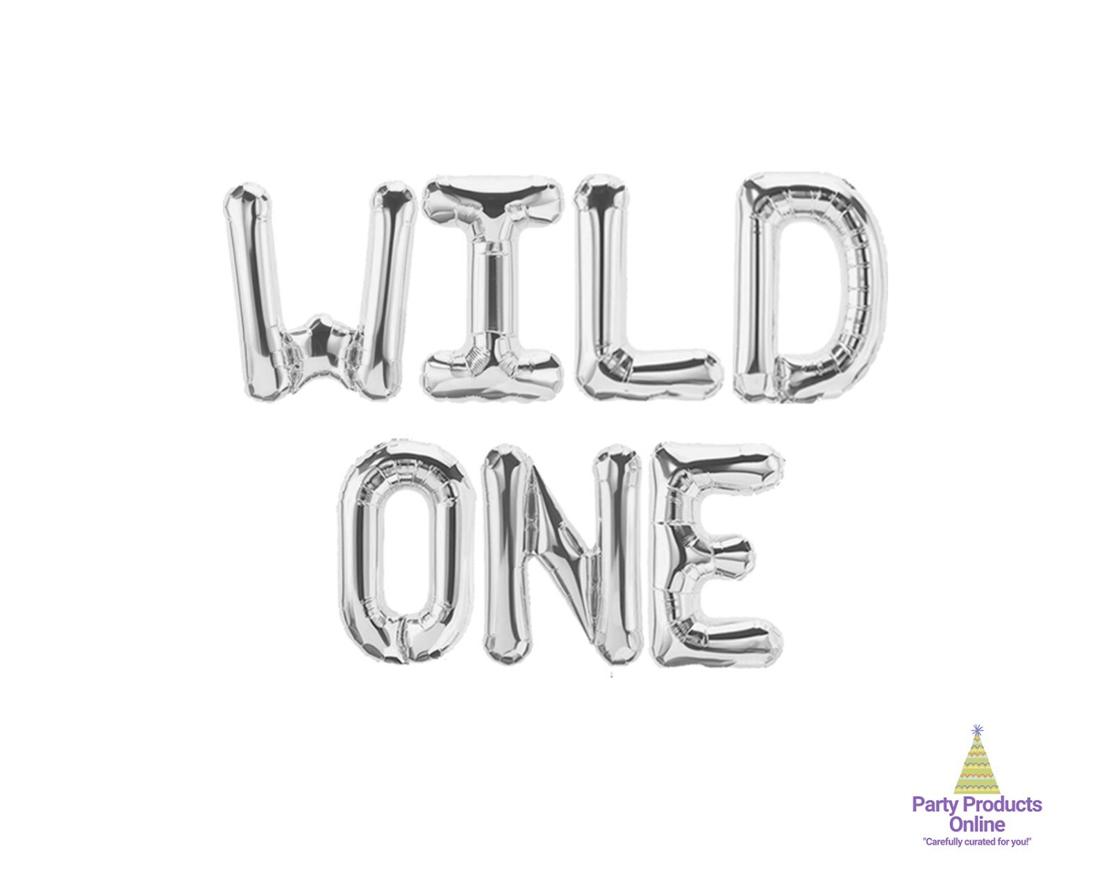 WILD ONE Letter Balloon Banner - Gold, Rose Gold and Silver Decoration ...