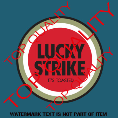 LUCKY STRIKE DECAL STICKER GREAT FOR BAR BOAT VEHICLE MANCAVE TOOLS ...
