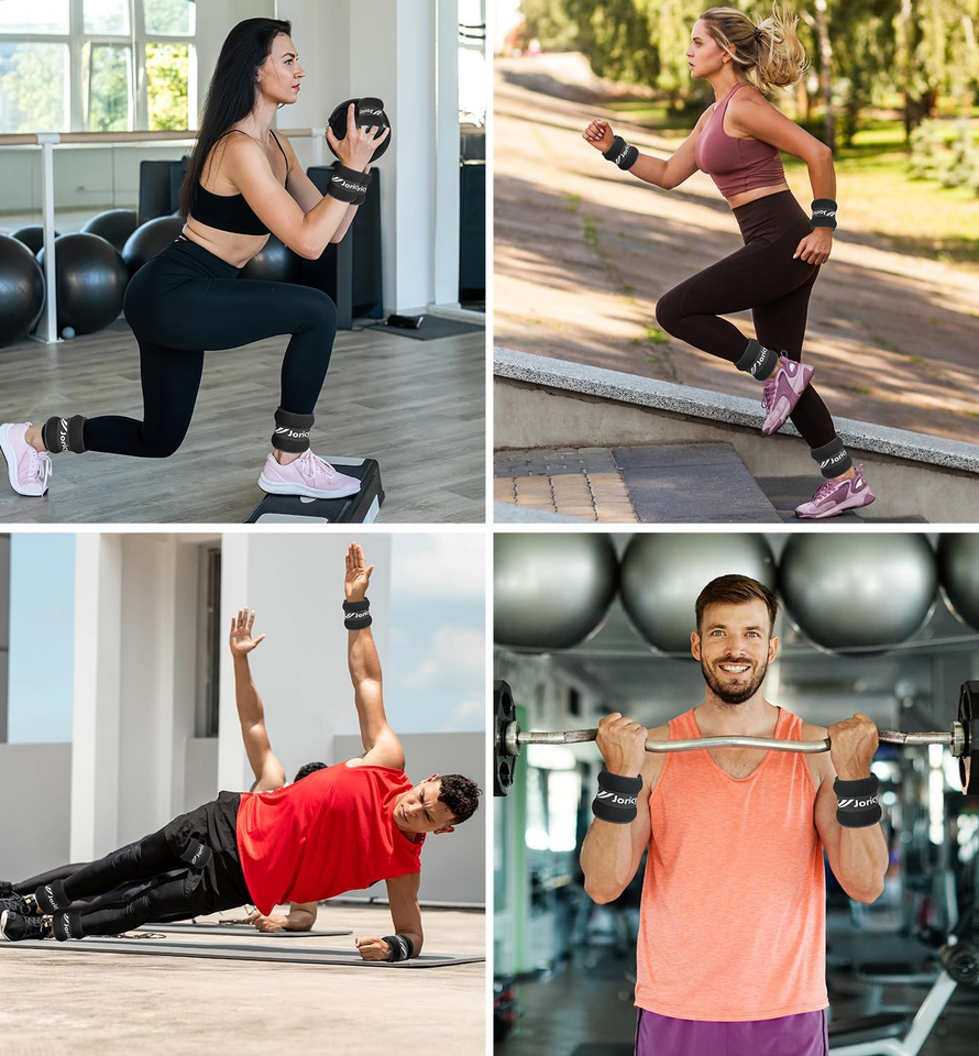 Ankle Weights a Pair of 0.5 lb x 2 (1LB Pair) LBS Wrist Leg Arm Weights ...