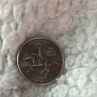 “RARE” 1999 Quarter Dollar. Delaware 1787 THE FIRST STATE ‘Caesar ...