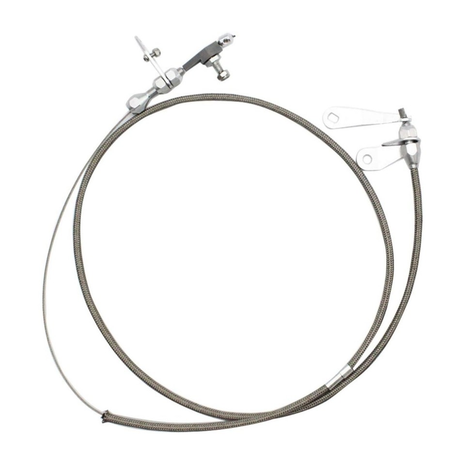 New Stainless Braided Kick Down Cable Transmission Trans Detent For ...
