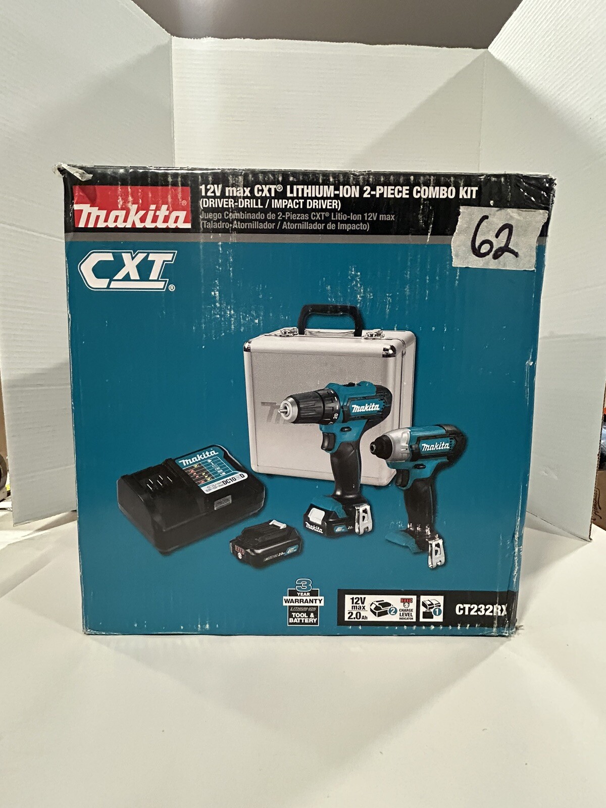 NEW Makita CT232RX 12V Max CXT Combo Kit (Driver-Drill/Impact Driver) 2 ...