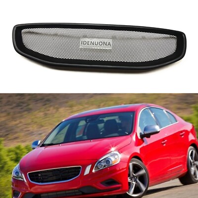 Matte Black Front Bumper Grille Mesh Fiberglass For Volvo S60 V60 2011 ...