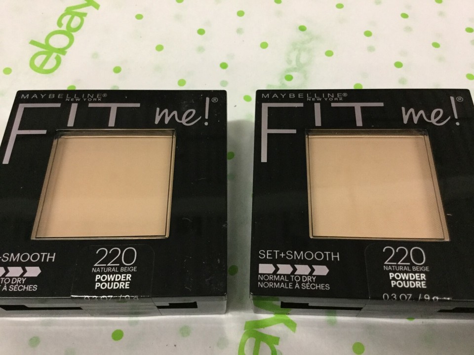 2 X Maybelline New York Fit Me! Set + Smooth Pressed Powder 0.3 Oz ...