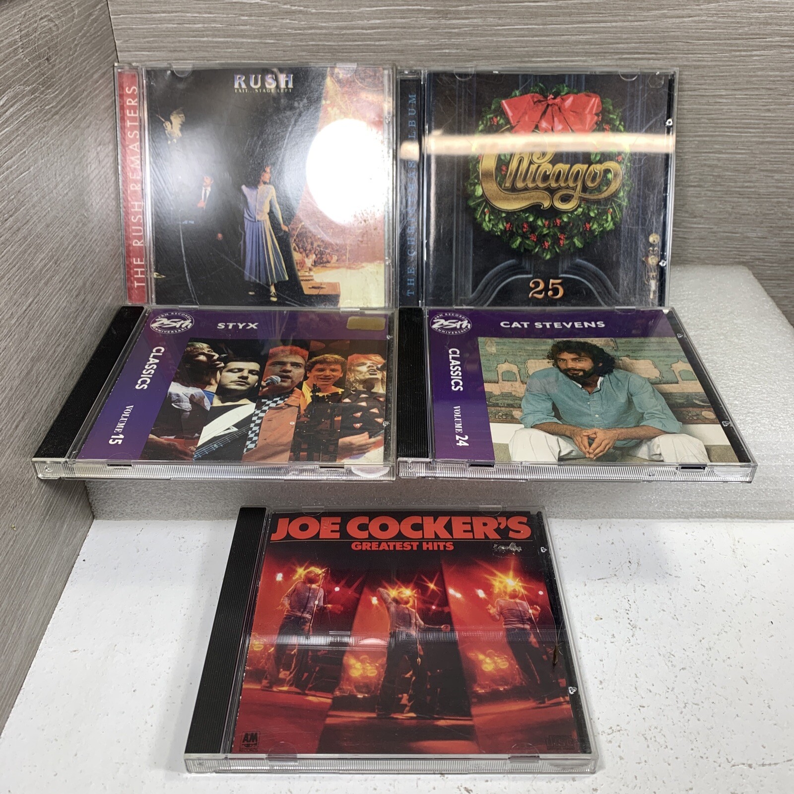 5 CD Lot 1970’s - Classic Rock - Styx Cat Stevens Chicago Rush Joe ...