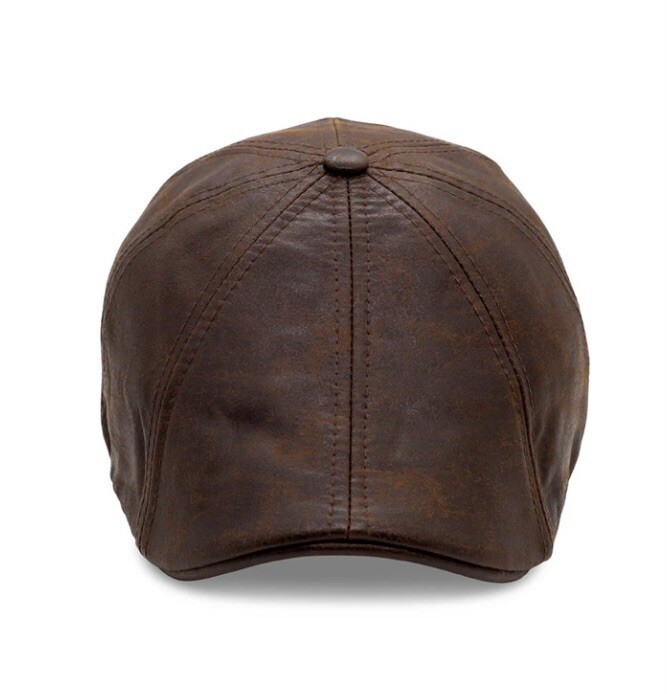 Boston Scally Company SCRAPYARD Brown Faux Leather Cap Size XL | eBay