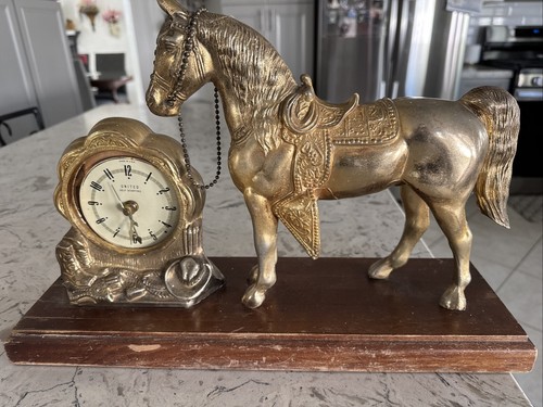 Vintage United No 315 Mantel horse Clock Made in the USA | eBay