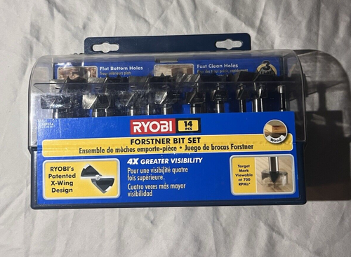 Ryobi 14 piece Forstner Bit Set with Hard Case- Sealed In Original ...