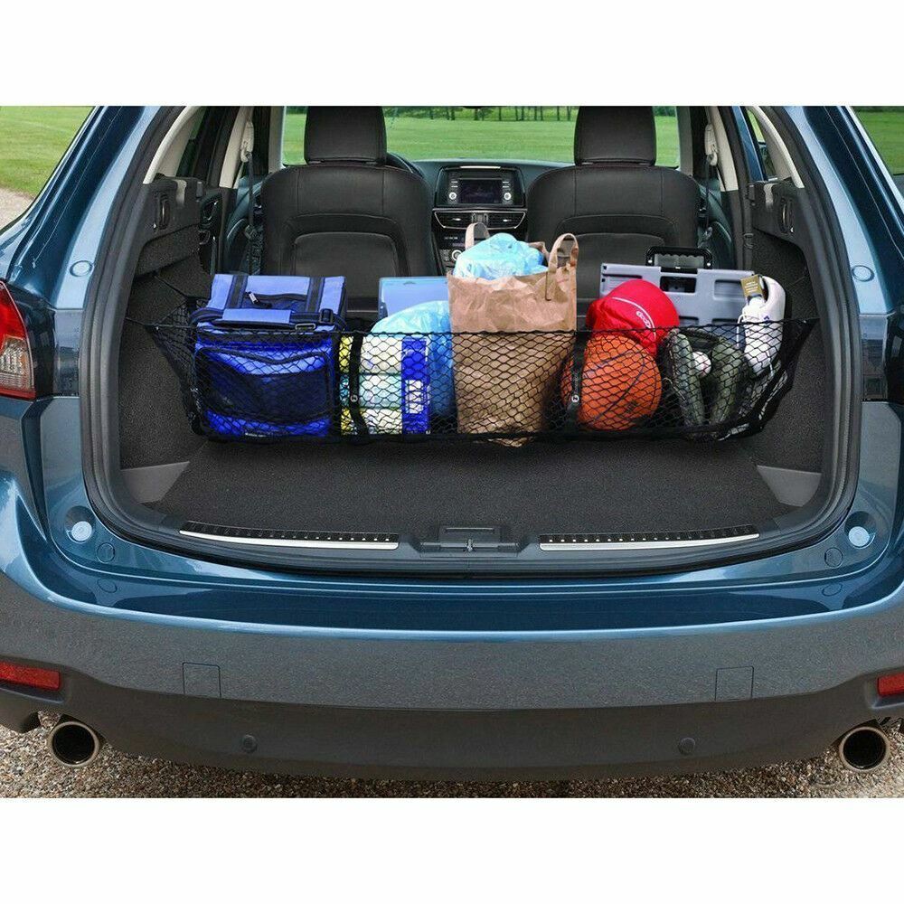 2x Nylon Car Trunk Rear Cargo Organizer Storage Elastic Mesh Net Holder ...