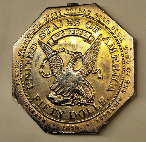 Octagonal 1850 United States Gold Plated 50 Dollar Token Slug | eBay