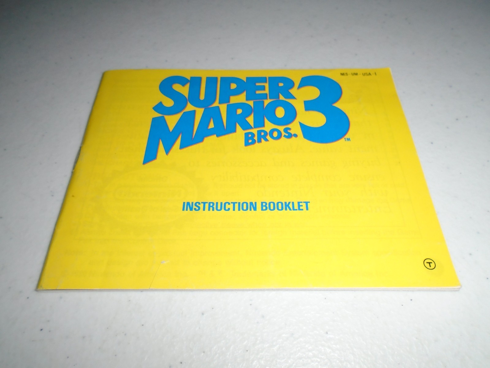 INSTRUCTION BOOKLET MANUAL ONLY Super Mario Bros. 3 ☆☆ (No Game) NES ...