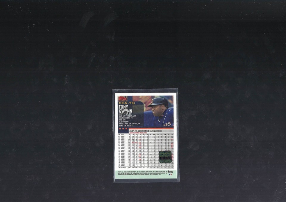 TONY GWYNN 2005 Topps Fan Favorites AUTO Archives Autograph SP SSP | eBay