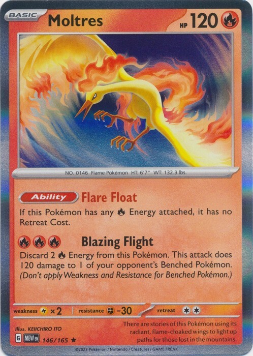 Holo Moltres 146/165 Rare Scarlet and Violet 151 Pokemon TCG | eBay