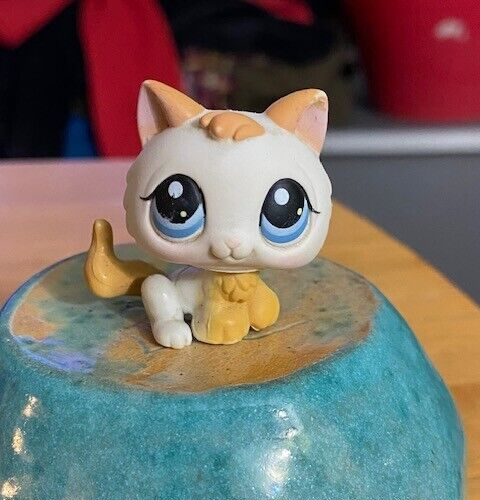 Littlest Pet Shop LPS Authentic #134 Baby Kitten Kitty Cat Blue Eyes ...