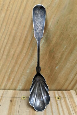 1800's Gorham Sterling Silver Clamshell Spoon Sylvester Hogan ~17.8 G ...