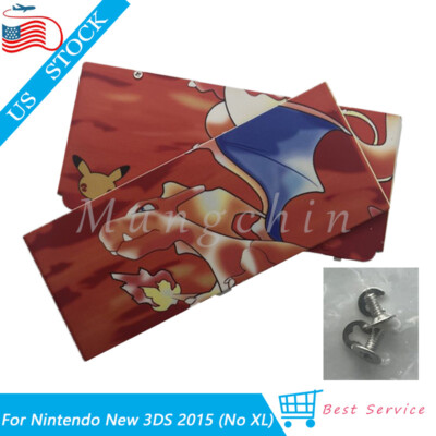 For Nintendo New 3DS Pokemon Red Charizard Battery Cover Housing Shell ...